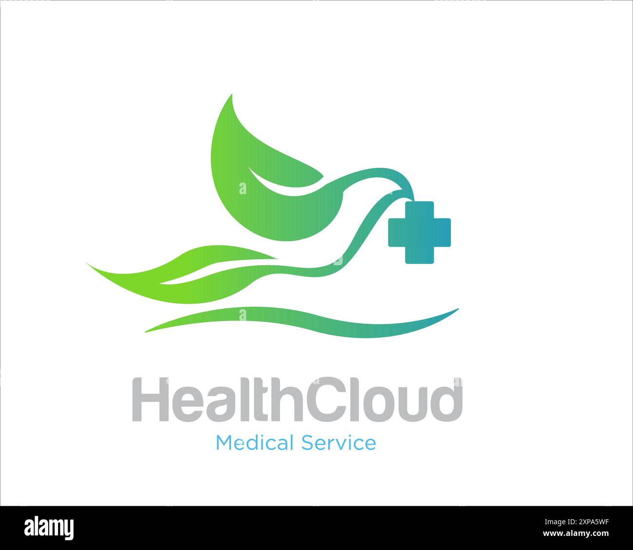 nature health logo with fly bird leaf for medical service Stock Vector ...