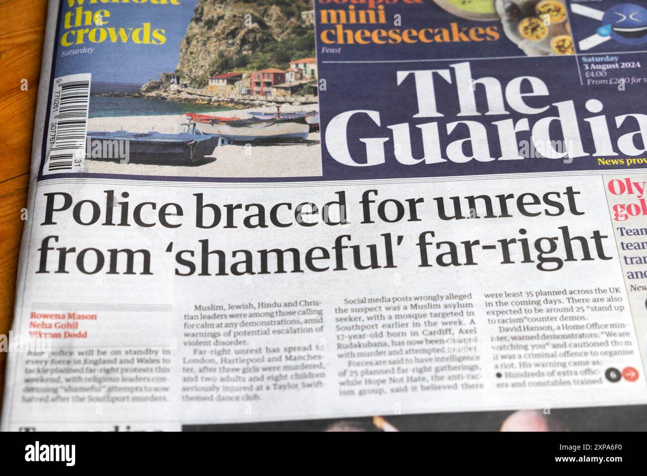 British 'Police braced for unrest from 'shameful' far-right' Guardian ...