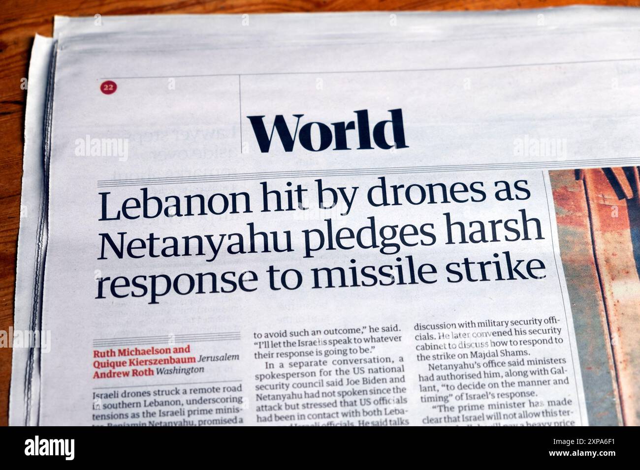 'Lebanon hit by drones as Netanyahu pledges harsh response to missile ...