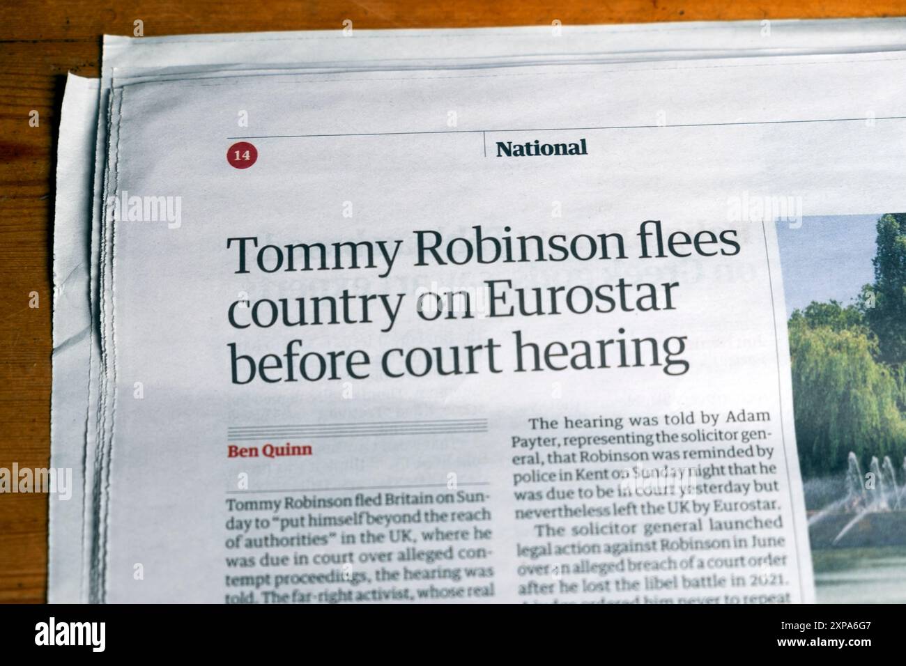 'Tommy Robinson flees country on Eurostar before court hearing ...