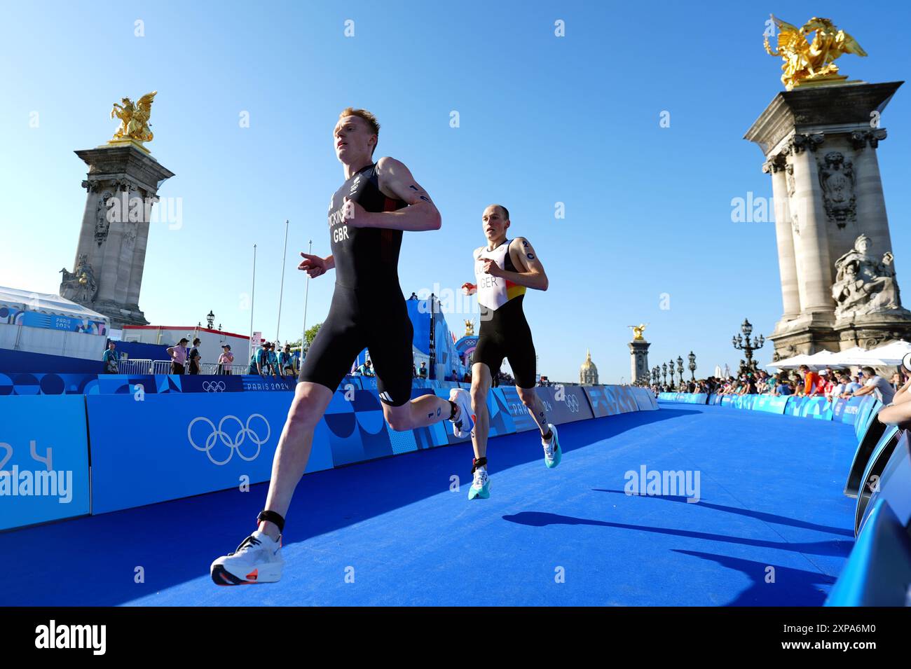 Great Britain's Samuel Dickinson during the Mixed Relay Triathlon at ...