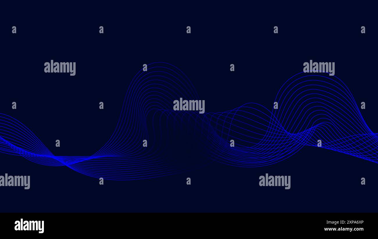 Blue abstract wave background with copy space.and Abstract Waving Line ...
