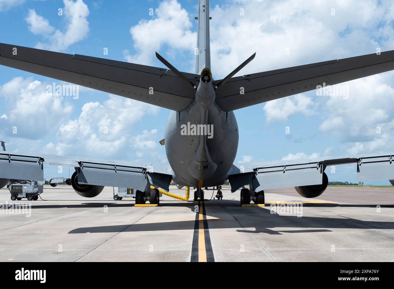 A KC-135 Stratotanker aircraft awaits take off at MacDill Air Force ...