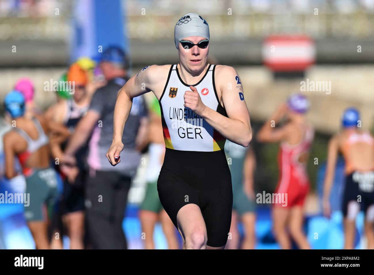 Paris, France. 05th Aug, 2024. Olympics, Paris 2024, triathlon, relay ...