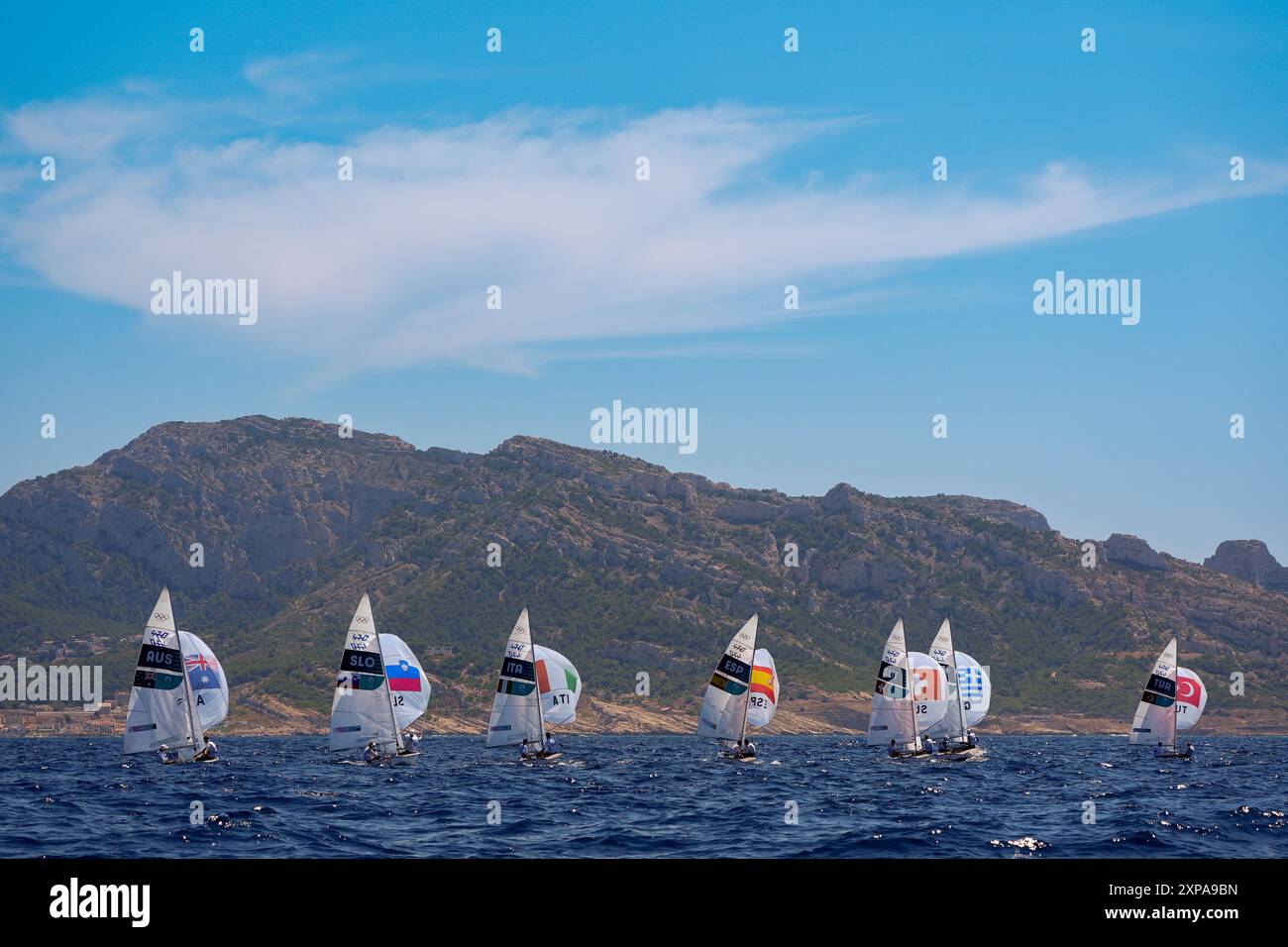 Fleet illustration, Sailing, Mixed Dinghy during the Olympic Games ...