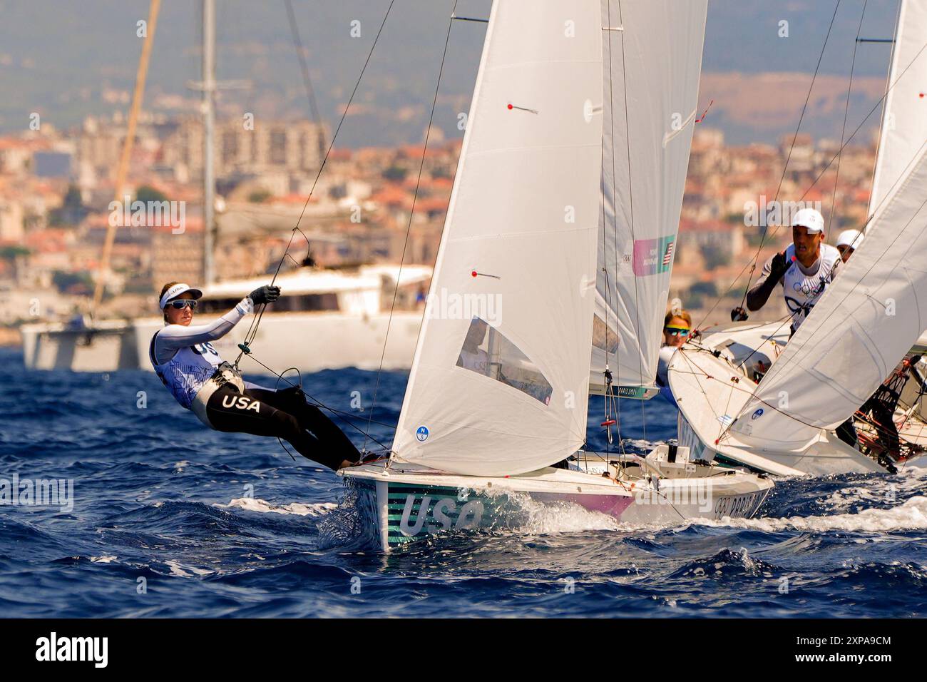 Stu McNay and Lara Dallman-Weiss (USA), Sailing, Mixed Dinghy during ... Stu McNay and Lara Dallman-Weiss (USA), Sailing, Mixed Dinghy during ...