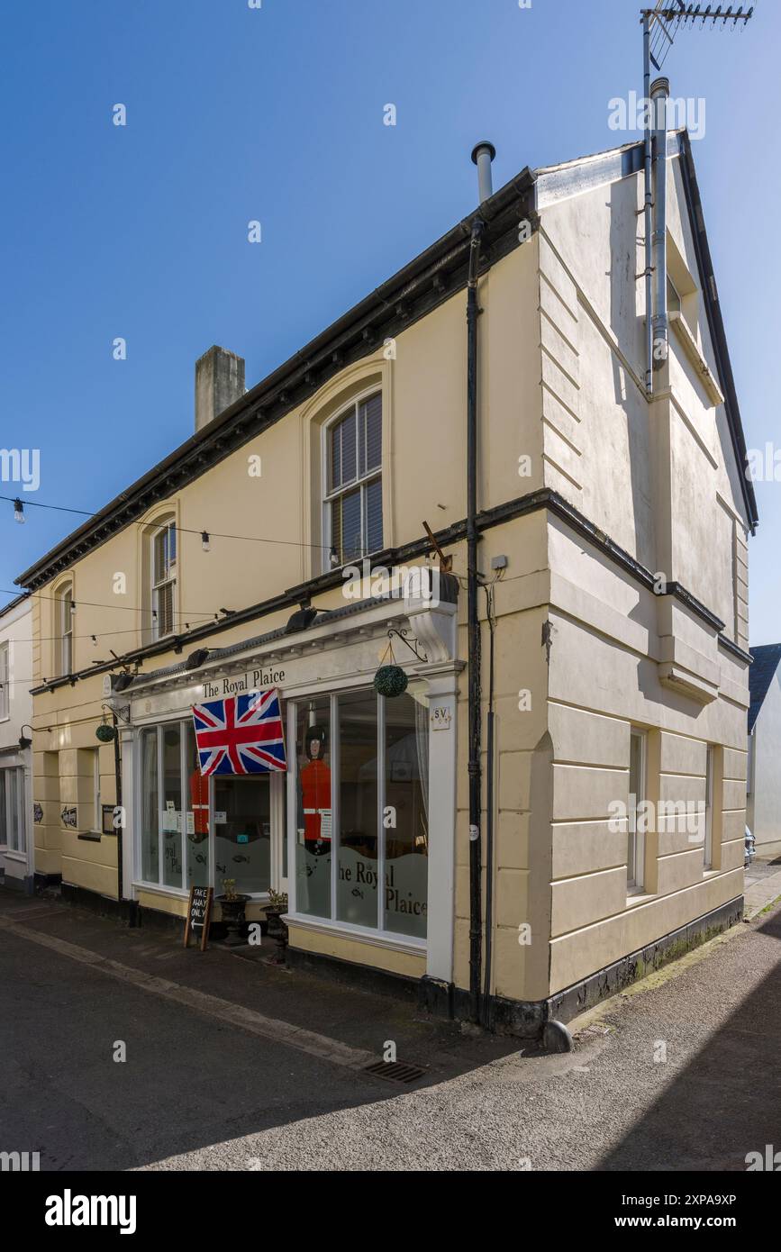 The Royal Paice fish and chip shop in the coastal village of Appledore ...