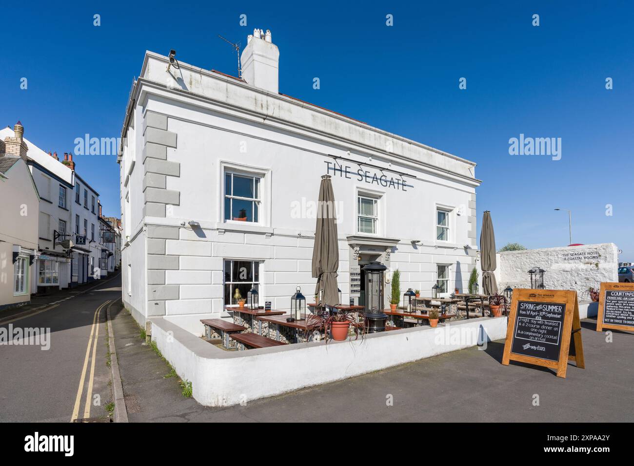 The Seagate Hotel on the quay in the coastal village of Appledore ...