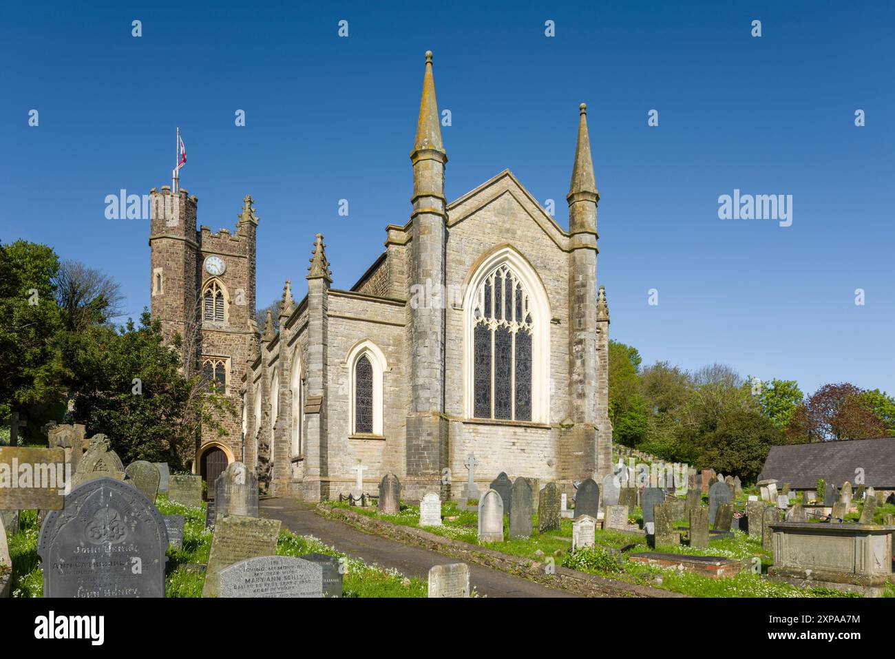St Mary’s church in the coastal village of Appledore, Devon, England ...