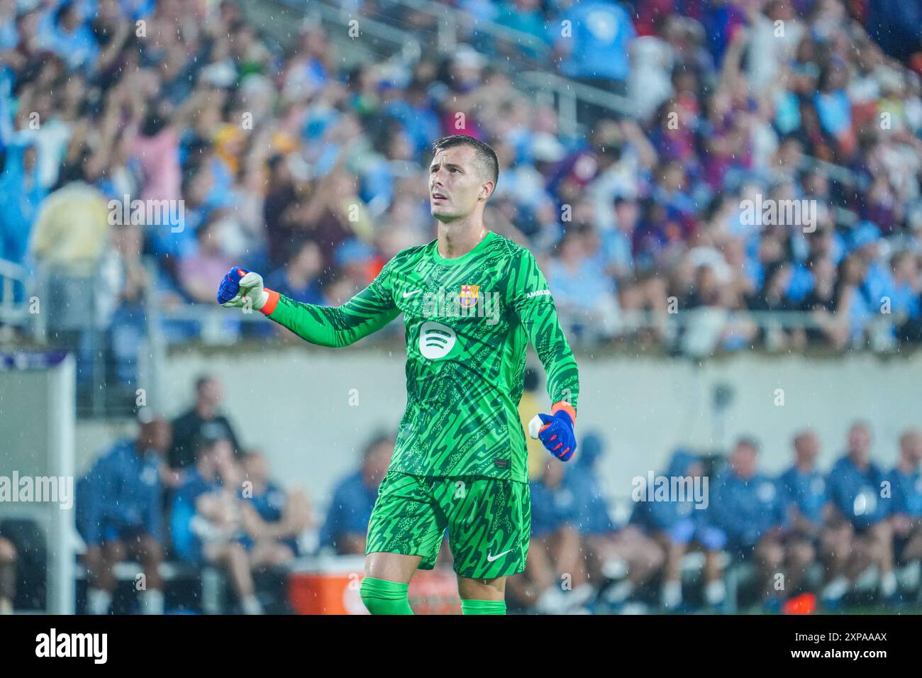Orlando, Florida, USA, July 30, 2024, FC Barcelona goalkeeper Iñaki ...
