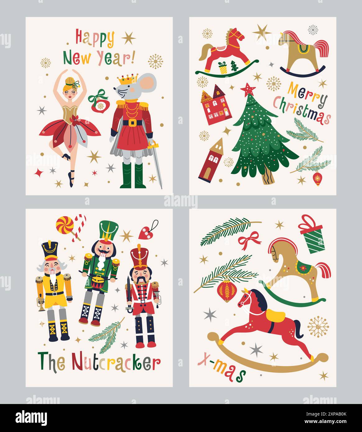 Christmas Nutcrackers Vector Illustration on Light Background Stock Vector Image & Art - Alamy