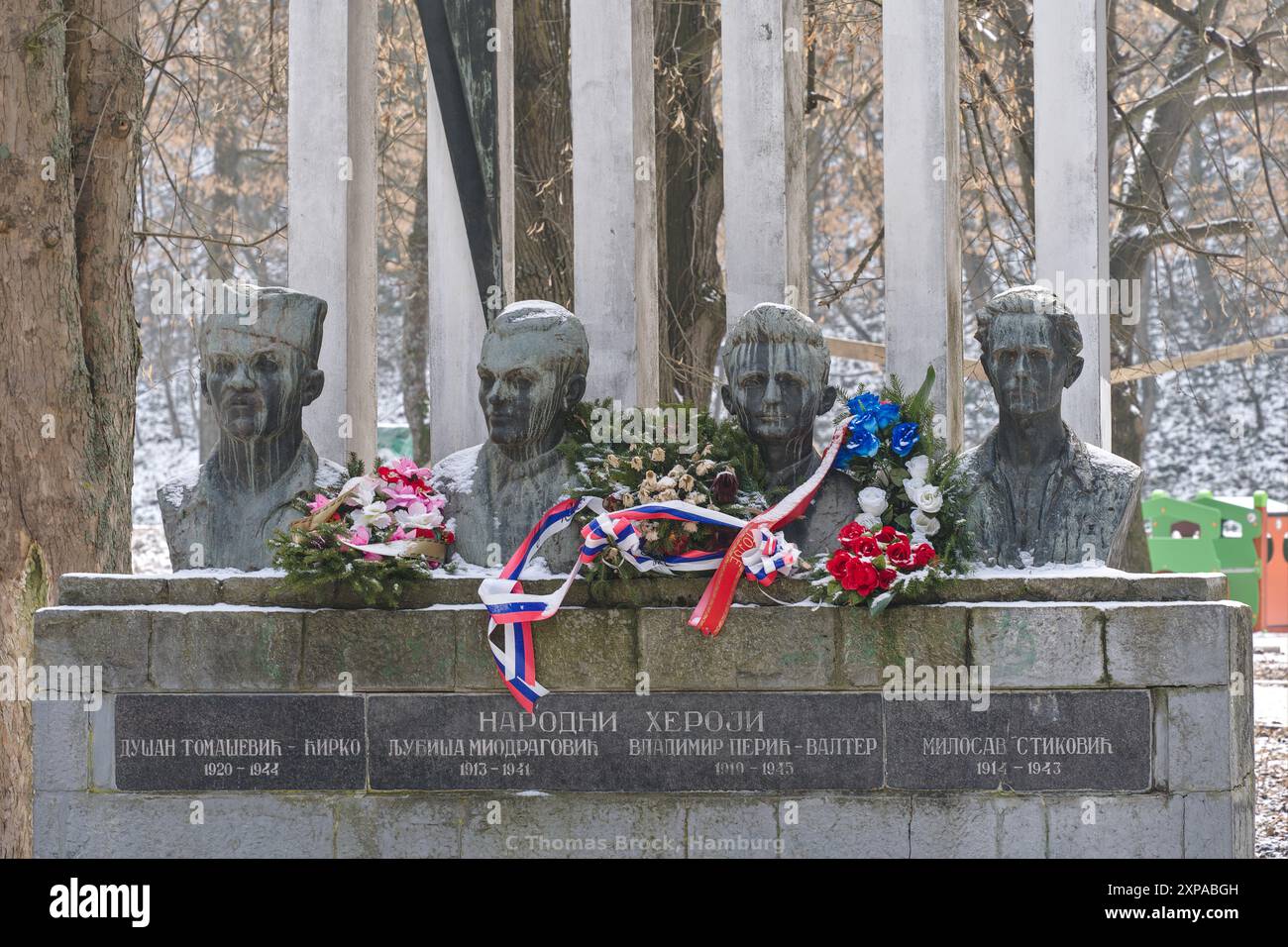 Prijepolje, Serbia – February 2023: Memorial for national Heroes of WW2 ...