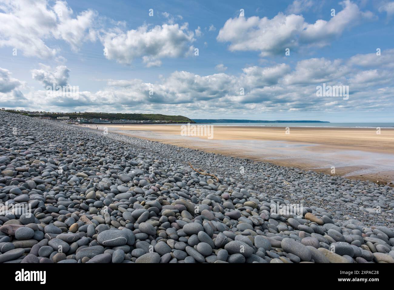 Pebble ridge at Westward Ho! beach on the North Devon Coast National ...