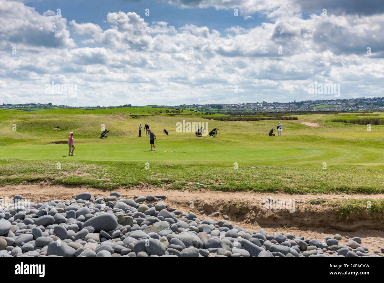 The golf course in the Northam Burrows Country Park on the North Devon ...