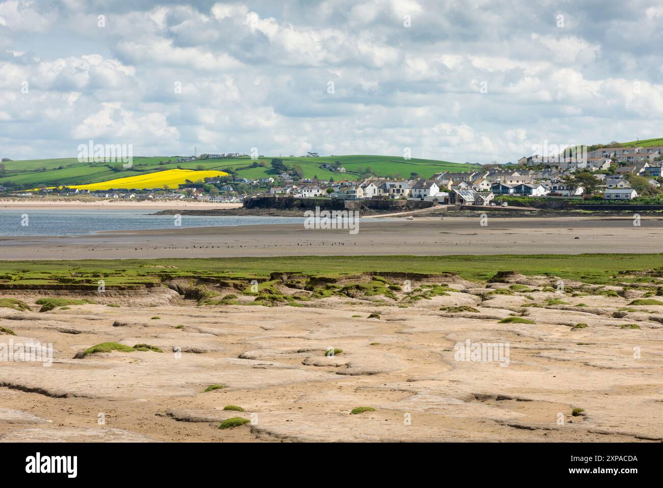 The Skern mudflats in the Taw and Torridge Estuary at Northam Burrows ...
