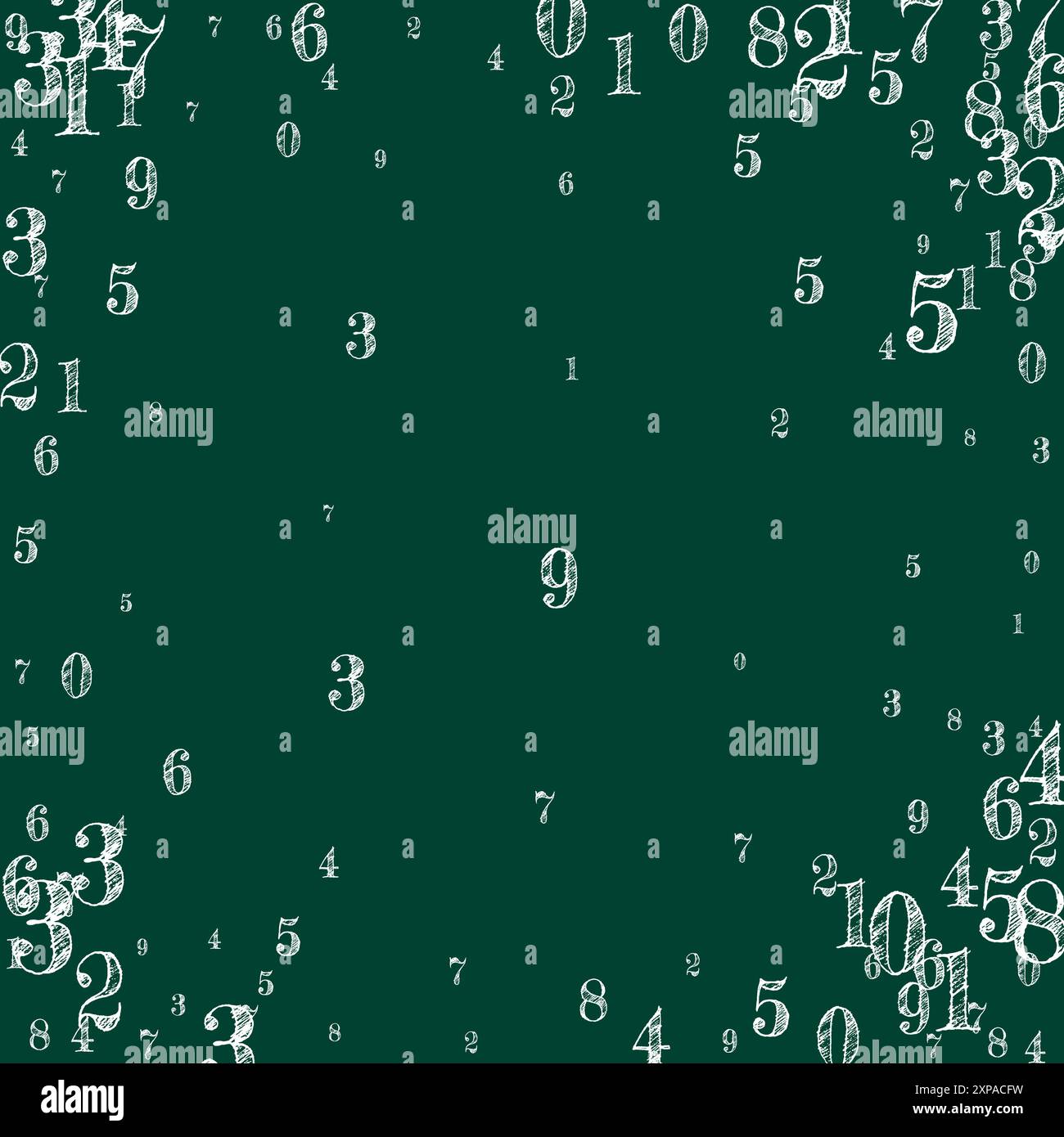 Falling numbers. Math study concept with flying digits. Back to school ...