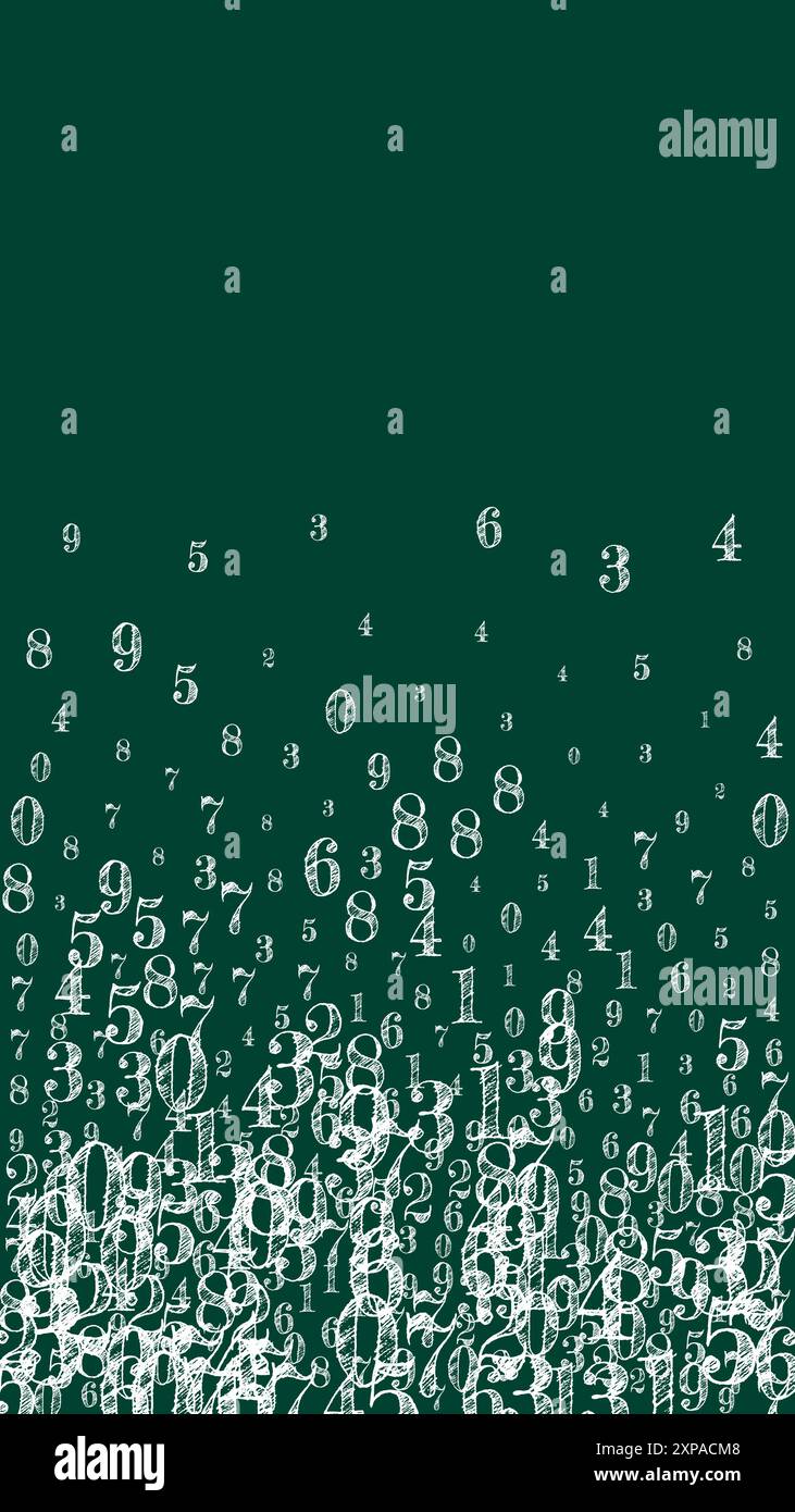 Falling numbers. Math study concept with flying digits. Back to school ...