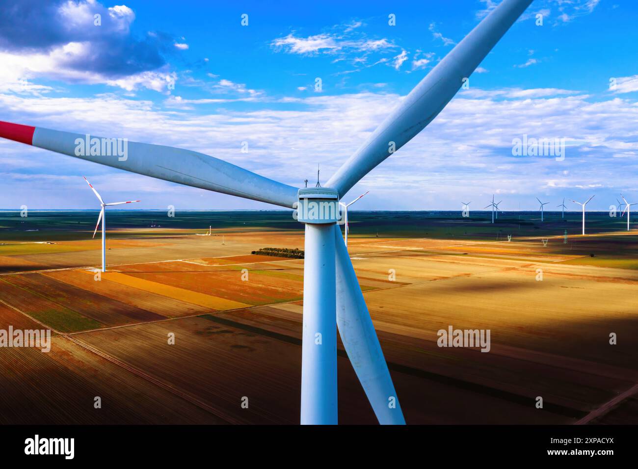 Onshore wind farm aerial hi-res stock photography and images - Alamy