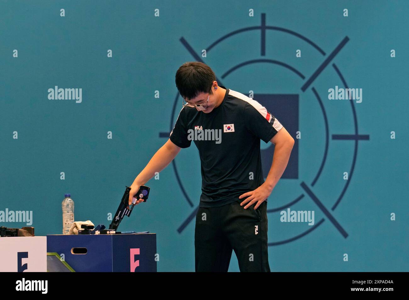 South Korea's Cho Yeong-jae reacts after winning the silver medal in ...