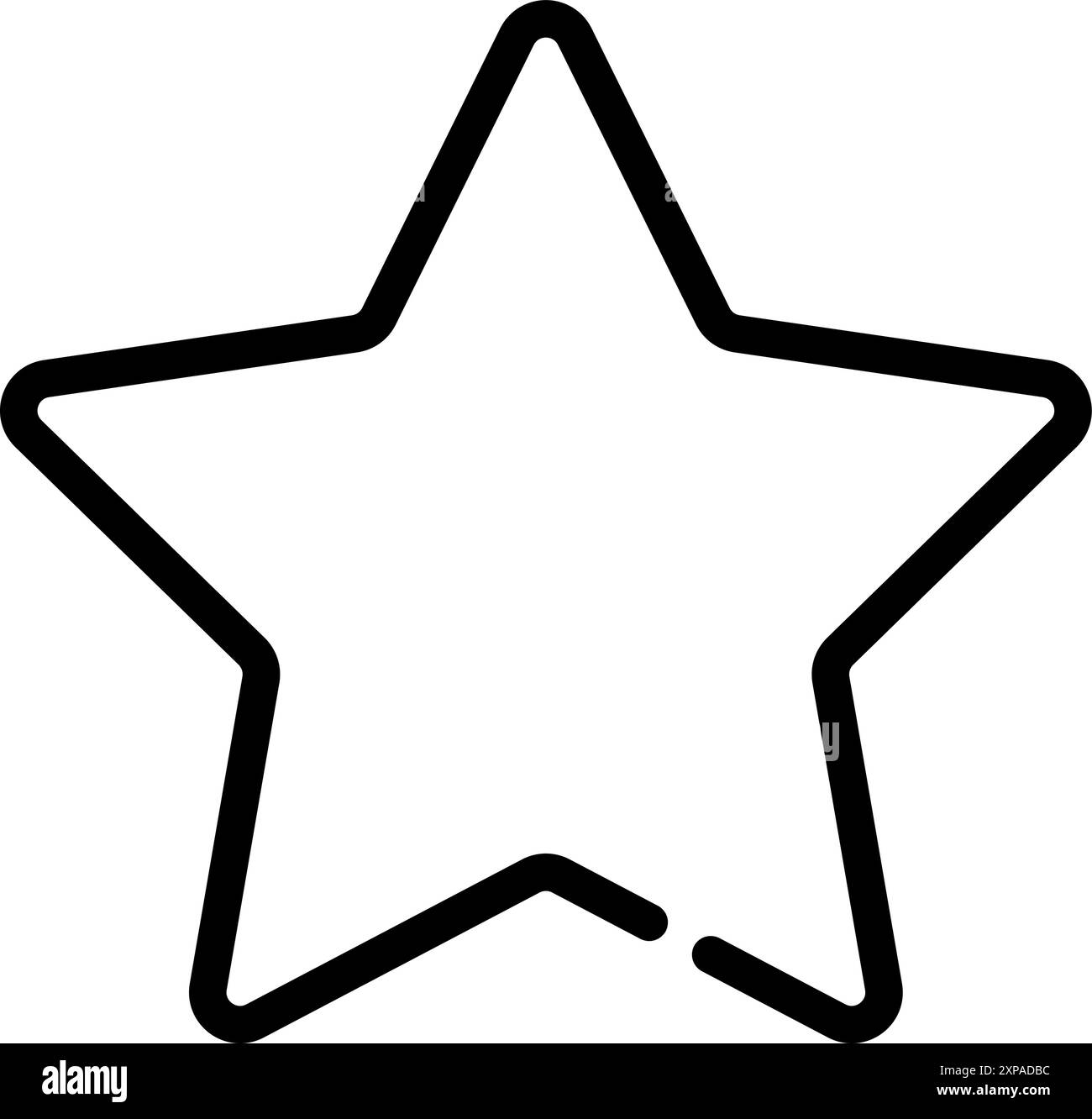 Star icon. Line star shape vector illustration, editable stroke Stock ...