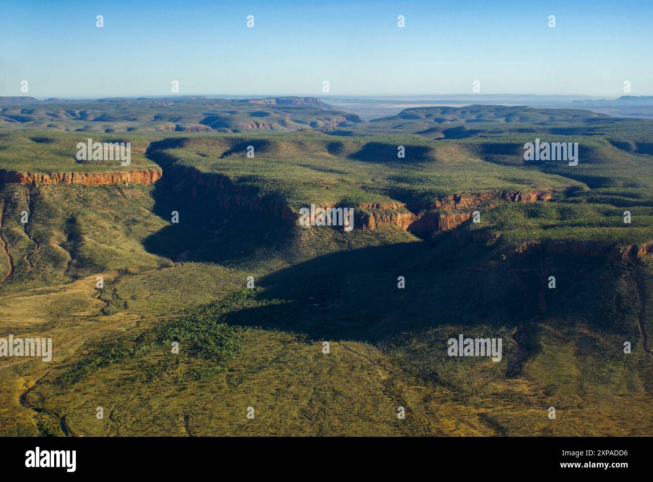 Morning light over the East Kimberley Western Australia, aerial view ...