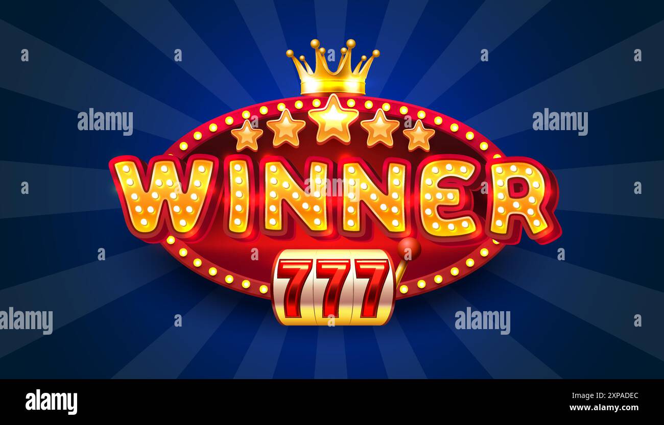 Night vegas vector winner frame hi-res stock photography and images - Alamy