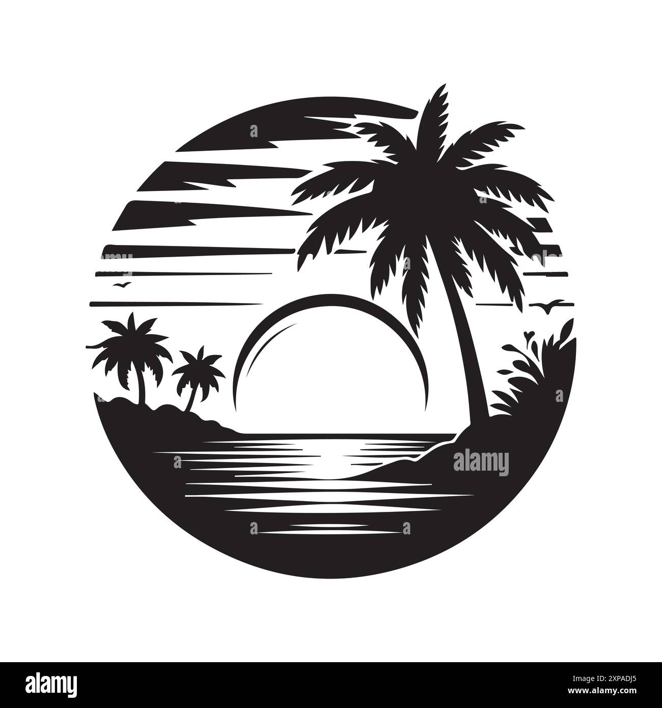 Sunset vector image Stock Vector Image & Art - Alamy