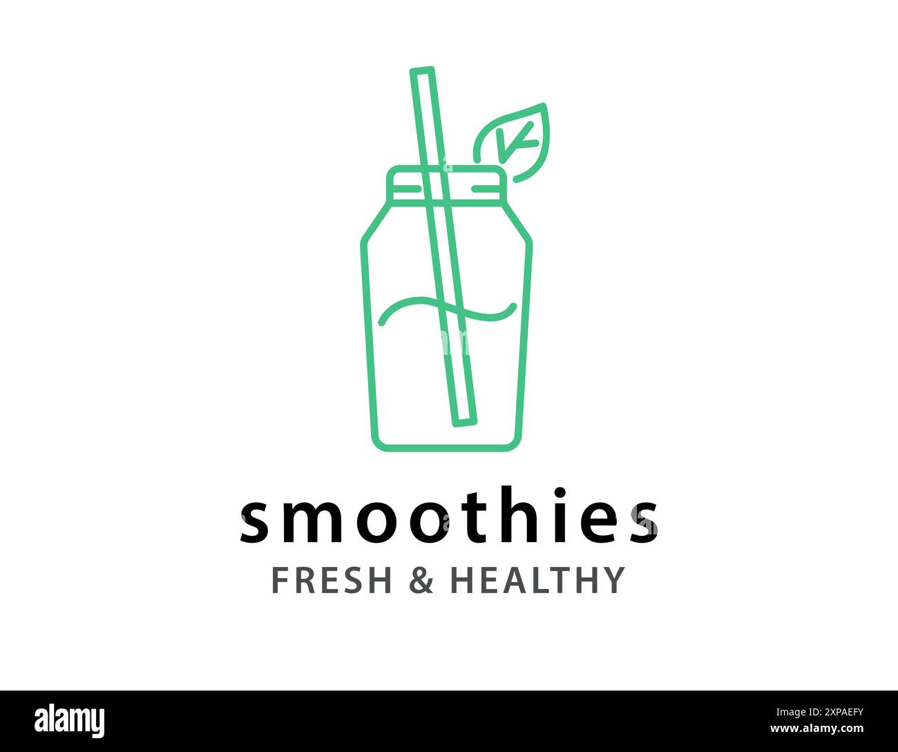 Smoothie Outline Icon Healthy Drink Vector Logo Stock Vector Image ...