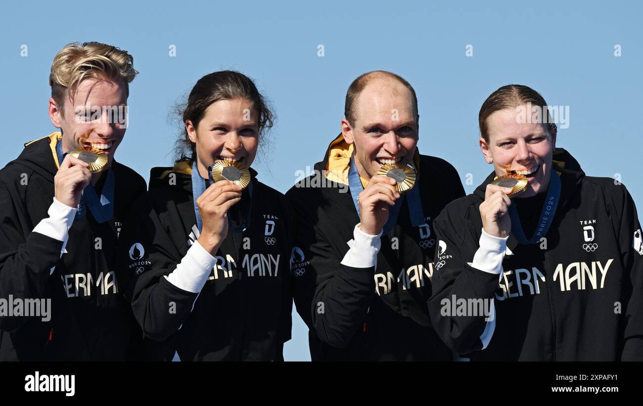 Paris, France. 05th Aug, 2024. Olympic Games, Paris 2024, triathlon ...