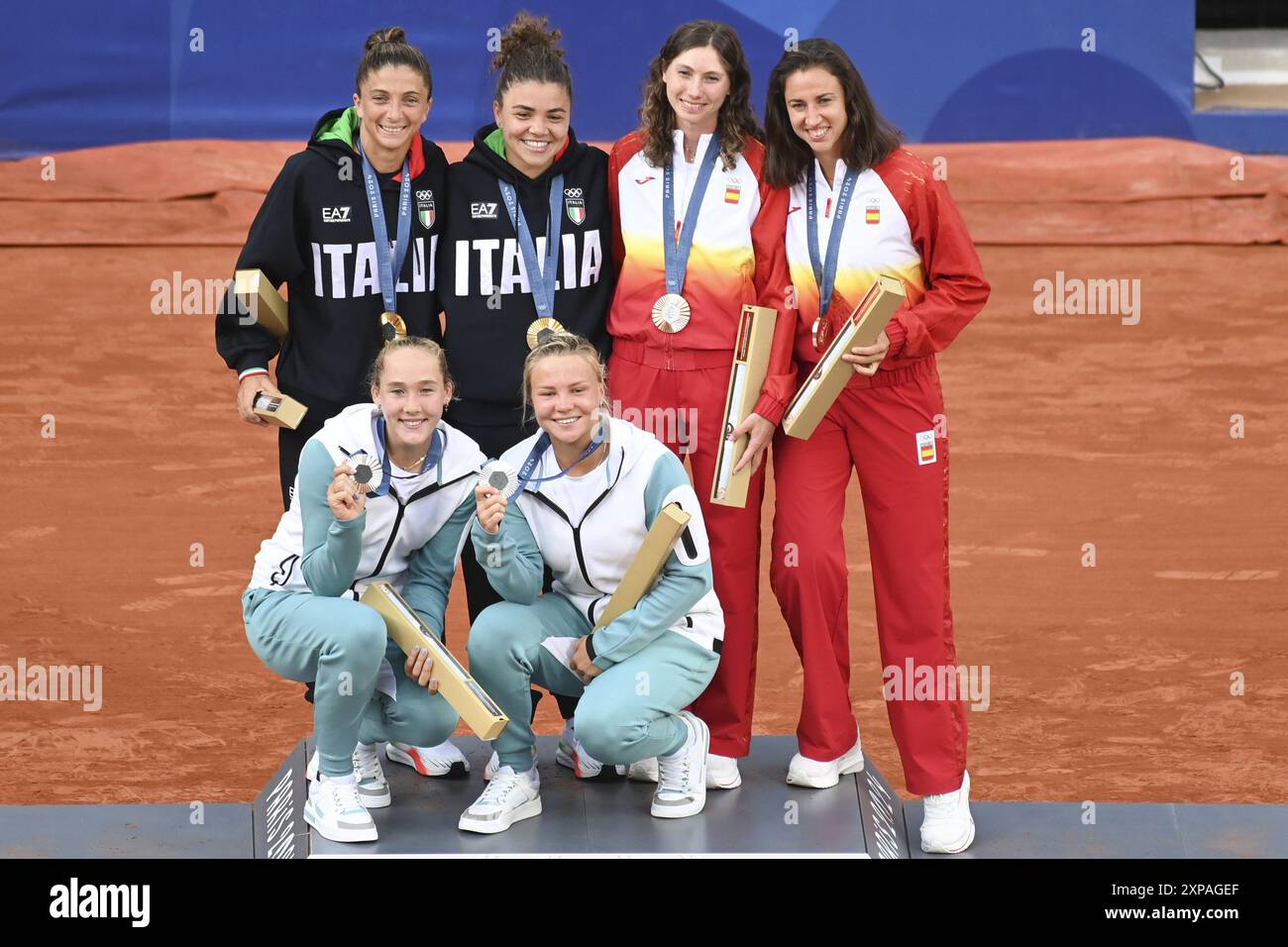 Mirra Andreeva and Diana Shnaider (AIN) Silver medal, Sara Errani and ...