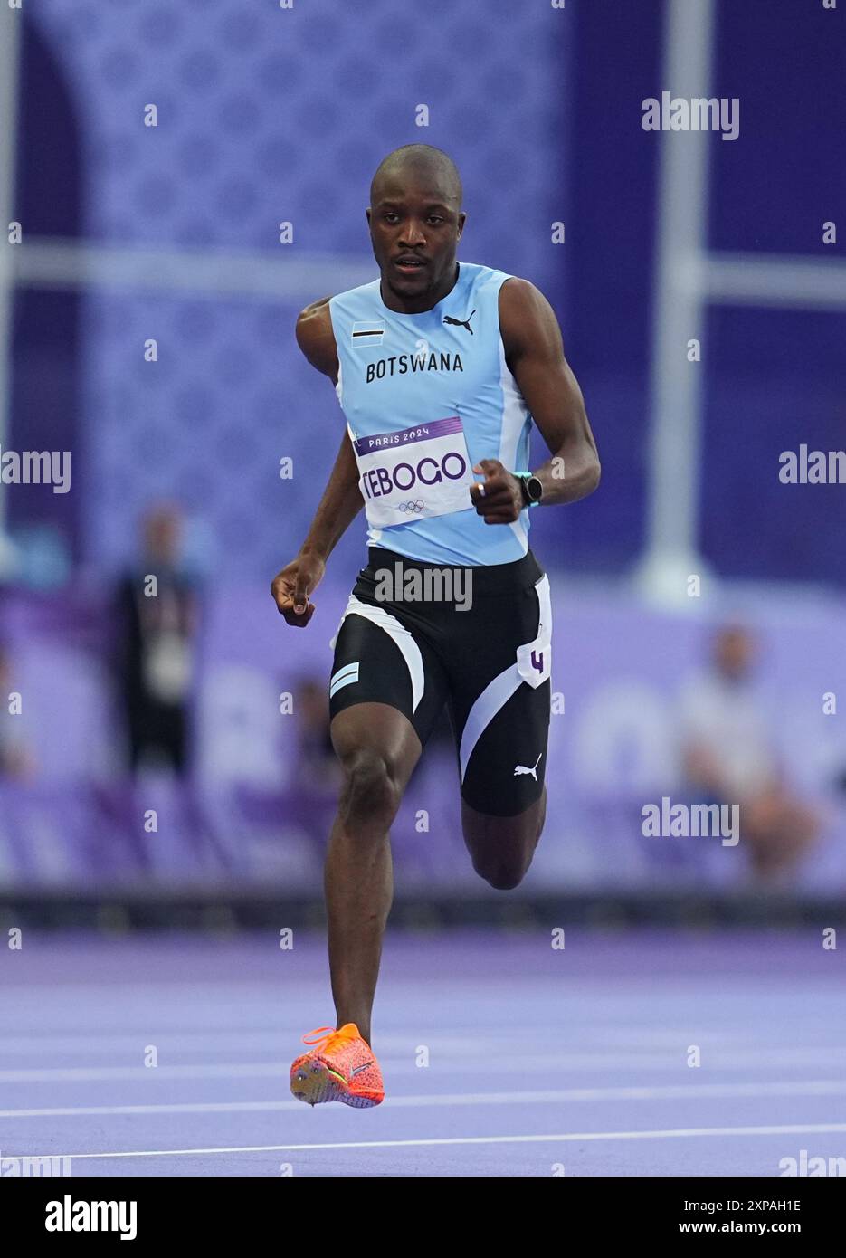 Paris, France. 4th Aug, 2024. Letsile Tebogo (Botswana) competes during ...