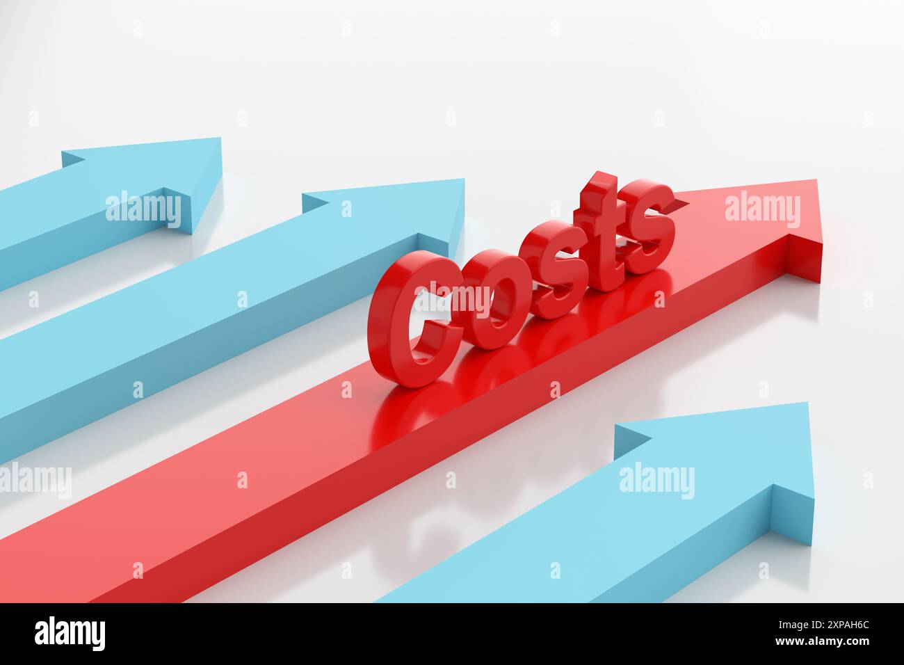 Rising costs of living concept. Increasing business management costs ...