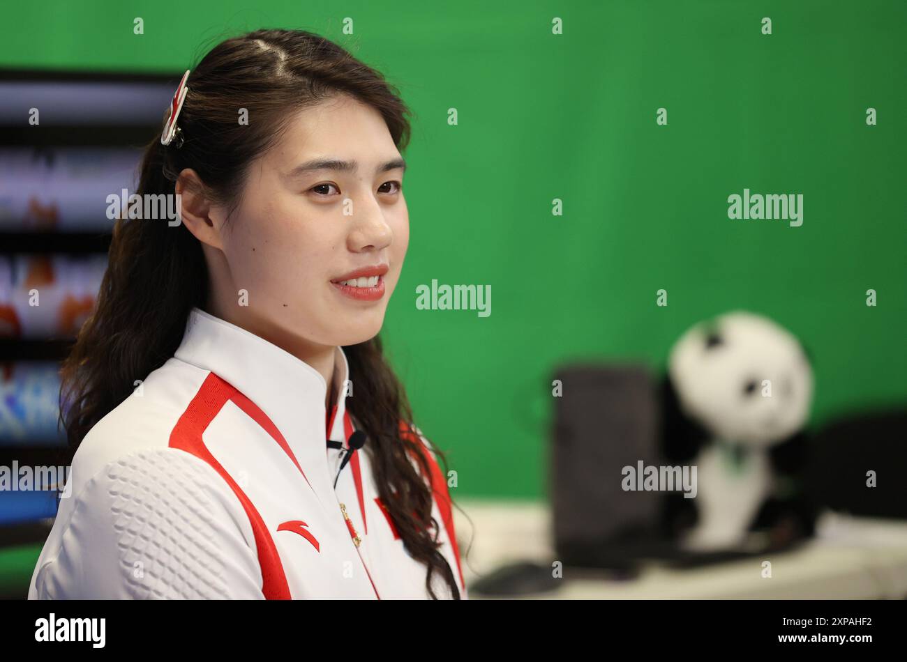 Paris, France. 5th Aug, 2024. Chinese swimming athlete Zhang Yufei ...