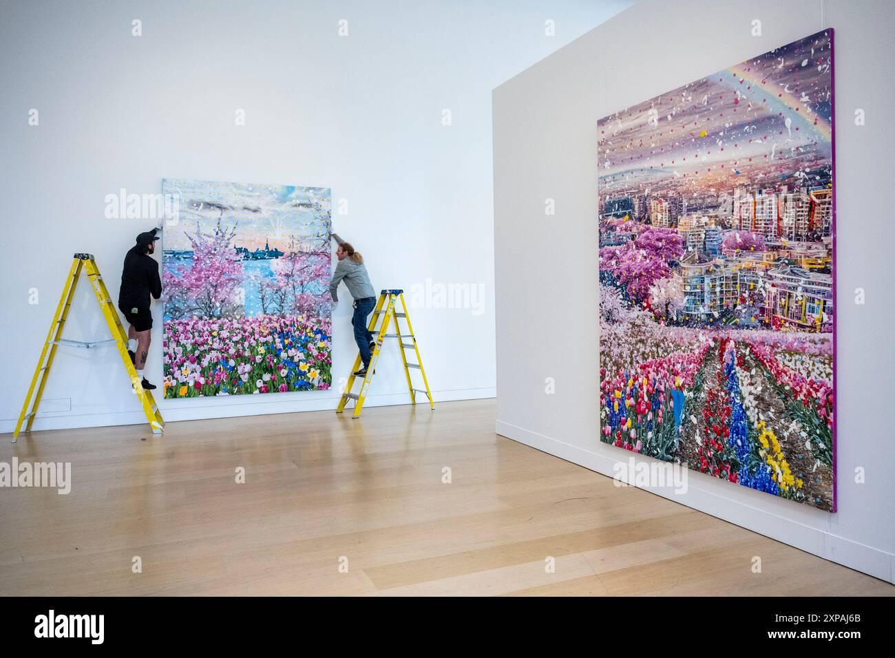 London, UK. 5 August 2024. Technicians present a work at a preview of ...