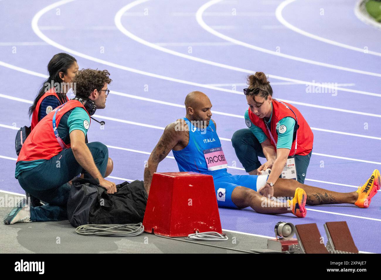 Paris, France. 04th Aug, 2024. Former Olympic champion Lamont Marcell ...