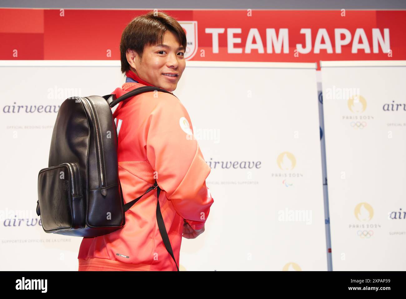 Paris, France. 5th Aug, 2024. Hifumi Abe (JPN) Judo : Airweave Presentation Ceremony during the ...