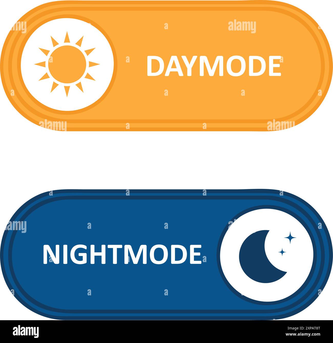 day and night button with sun and moon vector illustration Stock Vector ...