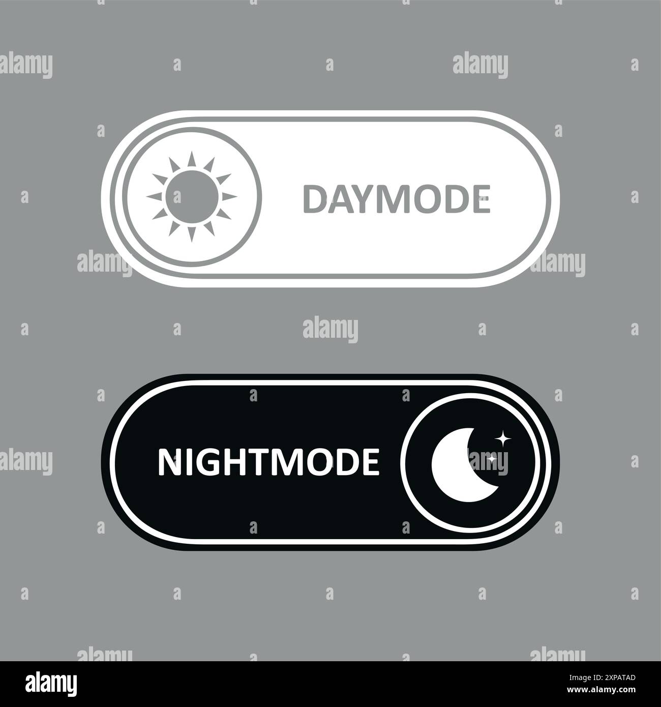 day and night button with sun and moon vector illustration Stock Vector ...