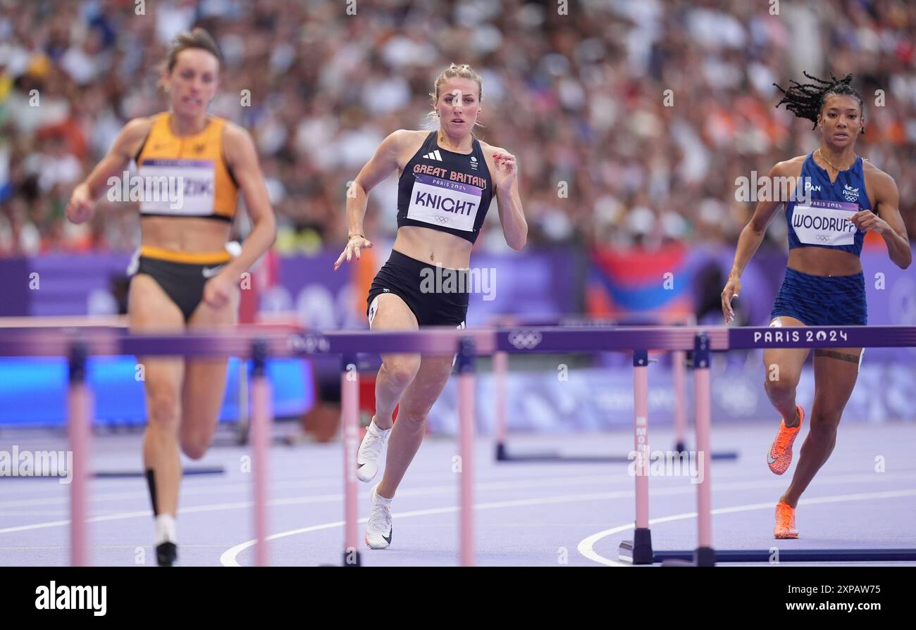 Great Britain's Jessie Knight competes in the Women's 400m Hurdles ...