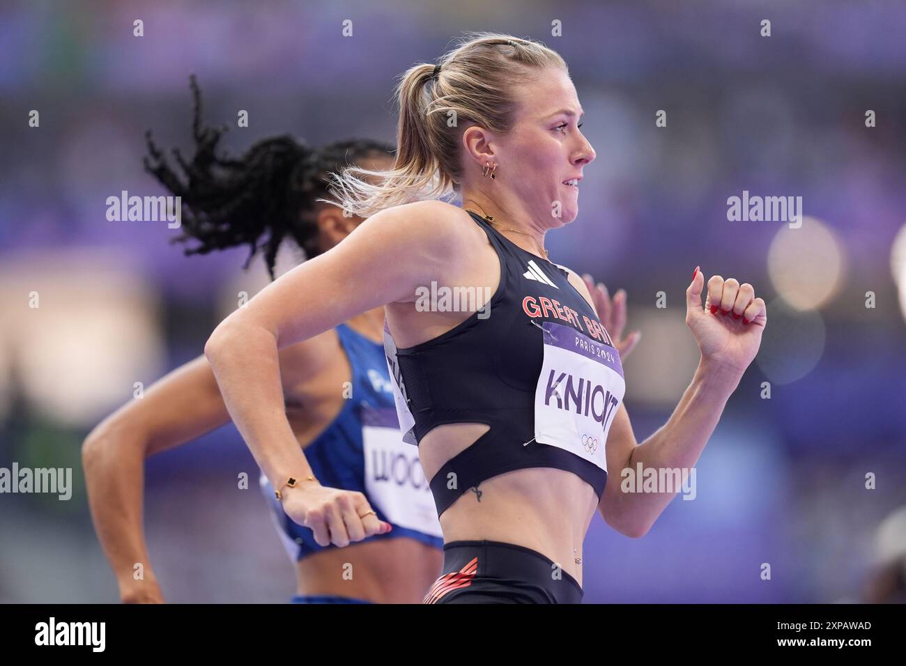 Great Britain's Jessie Knight competes in the Women's 400m Hurdles ...