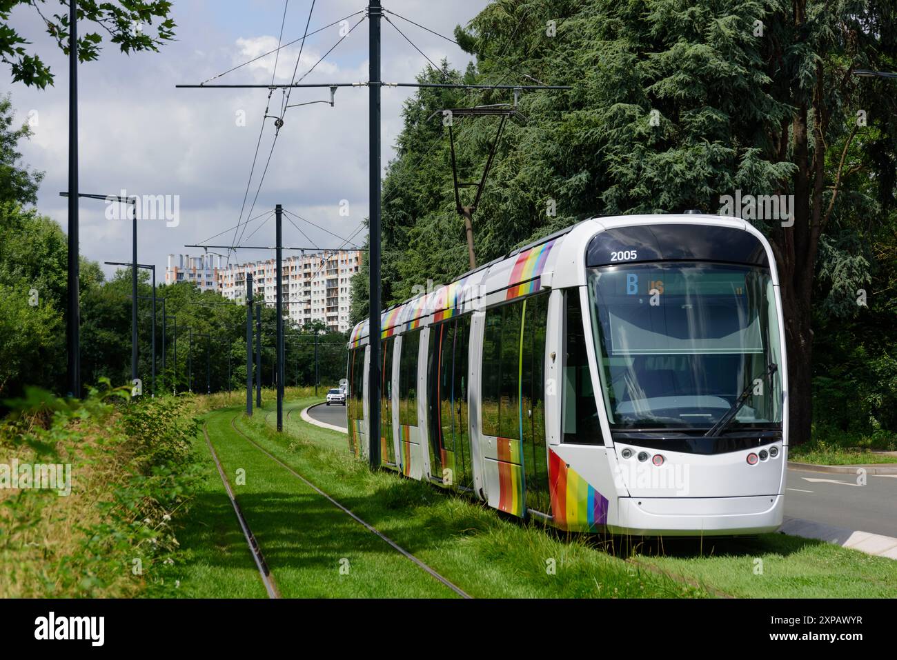 Frankreich, Angers, Straßenbahn Linie B, Bd Pasteur // France, Angers ...