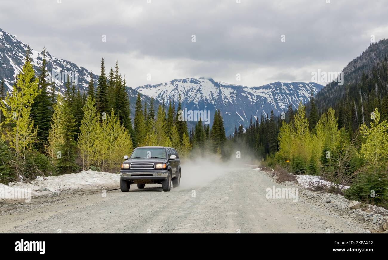 Driving along a Dirt Road in a Pick up Truck Stock Photo - Alamy