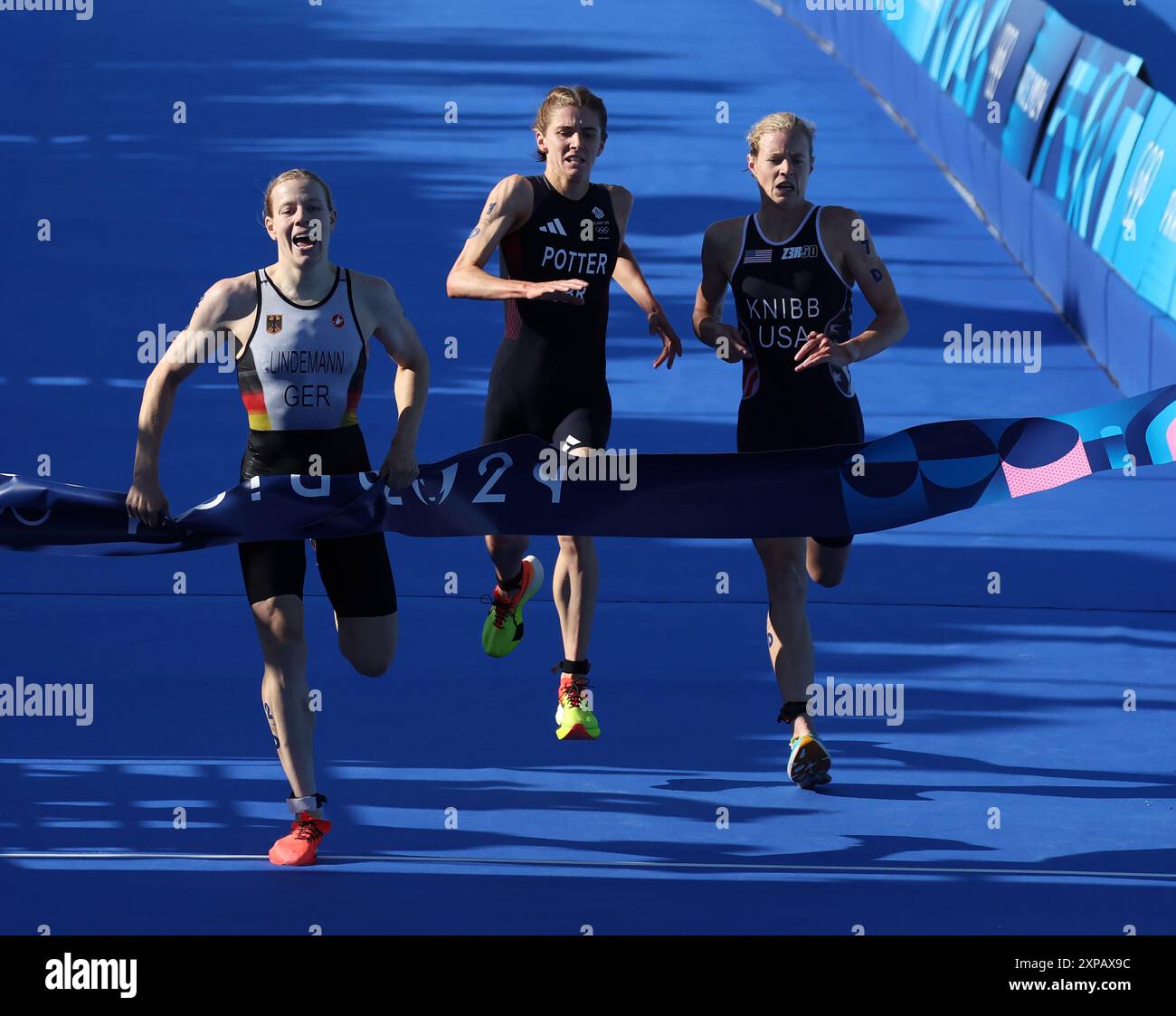 Paris, France. 05th Aug, 2024. Germany's Laura Lindemann wins the Gold ...
