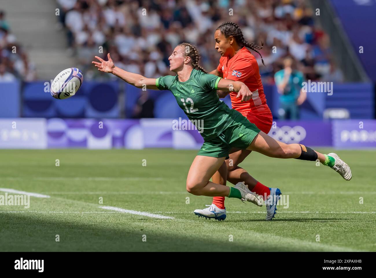Paris, Ile de France, France. 28th July, 2024. Ireland back Emily Lane ...