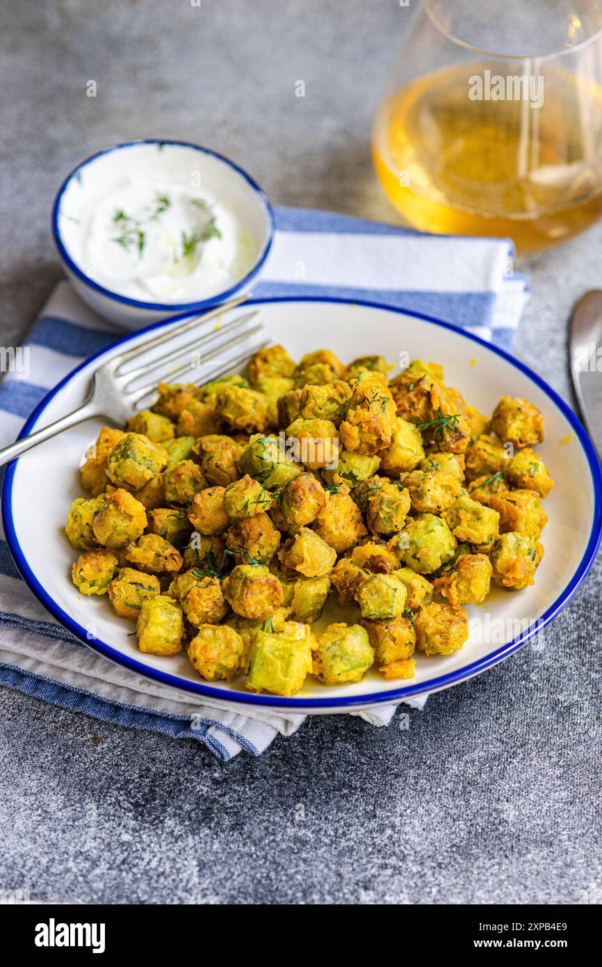 Fried bamia or okra vegetable Stock Photo - Alamy