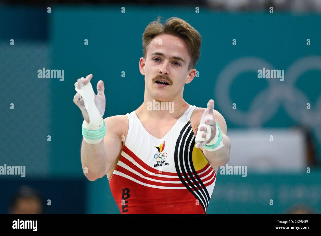 Glen Cuyle ( BEL ), Artistic Gymnastics, Men's Rings Final during the ...