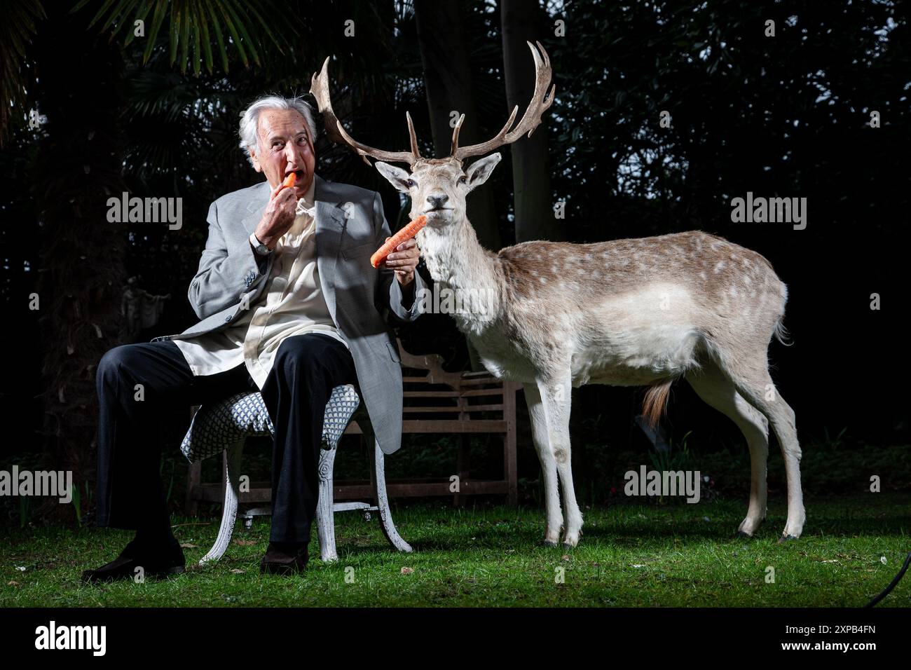 Michael Winner, photographed at his Kensington mansion in London Stock ...