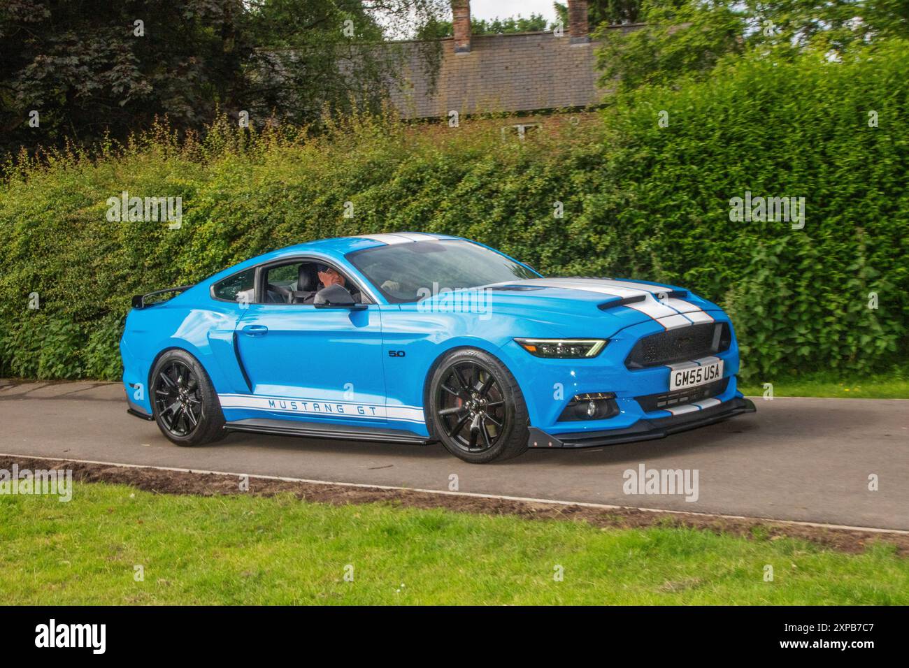 2018 Blue Ford Mustang GT, Ti-VCT V8 Ecoboost Car Coupe Petrol Engine ...