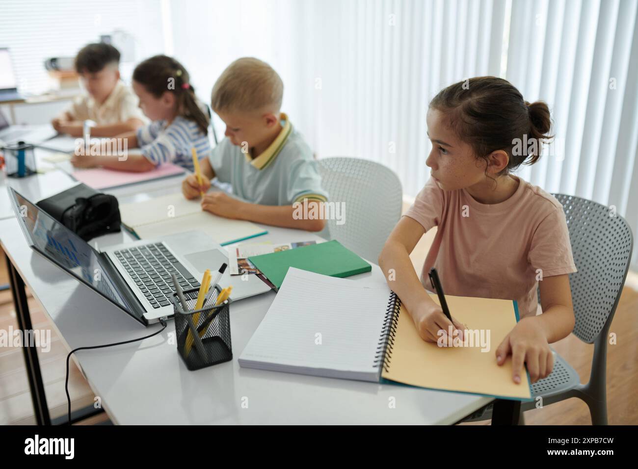 Children school laptop classroom hi-res stock photography and images ...