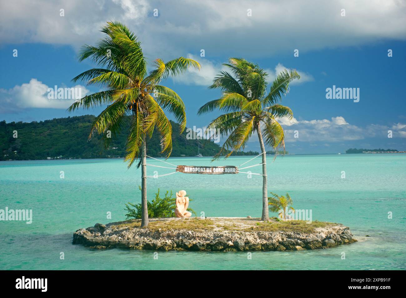 Airport of Bora Bora sign, Bora Bora, French Polynesia Stock Photo - Alamy